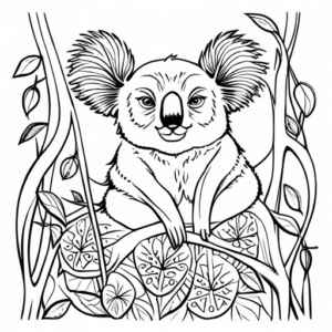 The koala is an iconic Australian marsupial Animals - HuLaHo Coloring Pages
