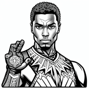 Color the King of Wakanda: 1 Printable Black Panther Coloring Pages for ...